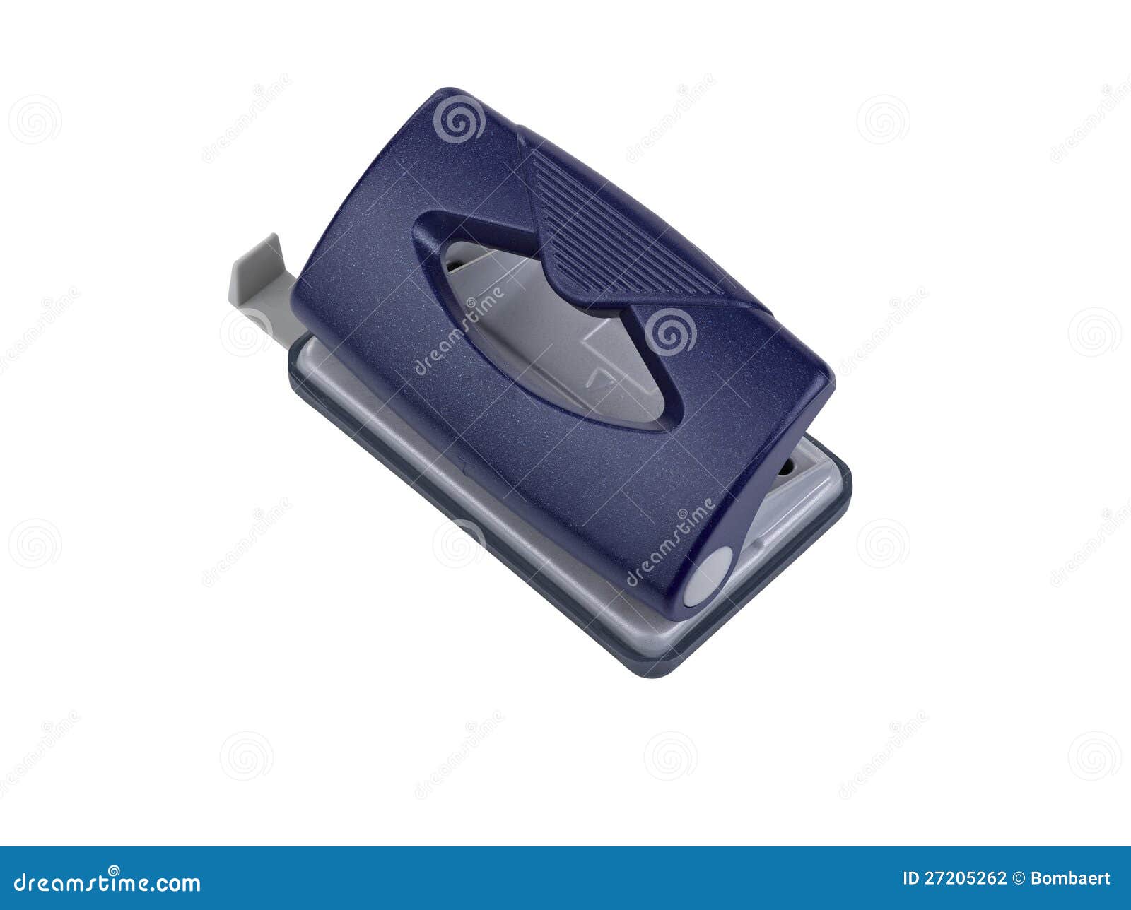 Blue Office Paper Hole Puncher Stock Photo - Image of utensil, punch ...