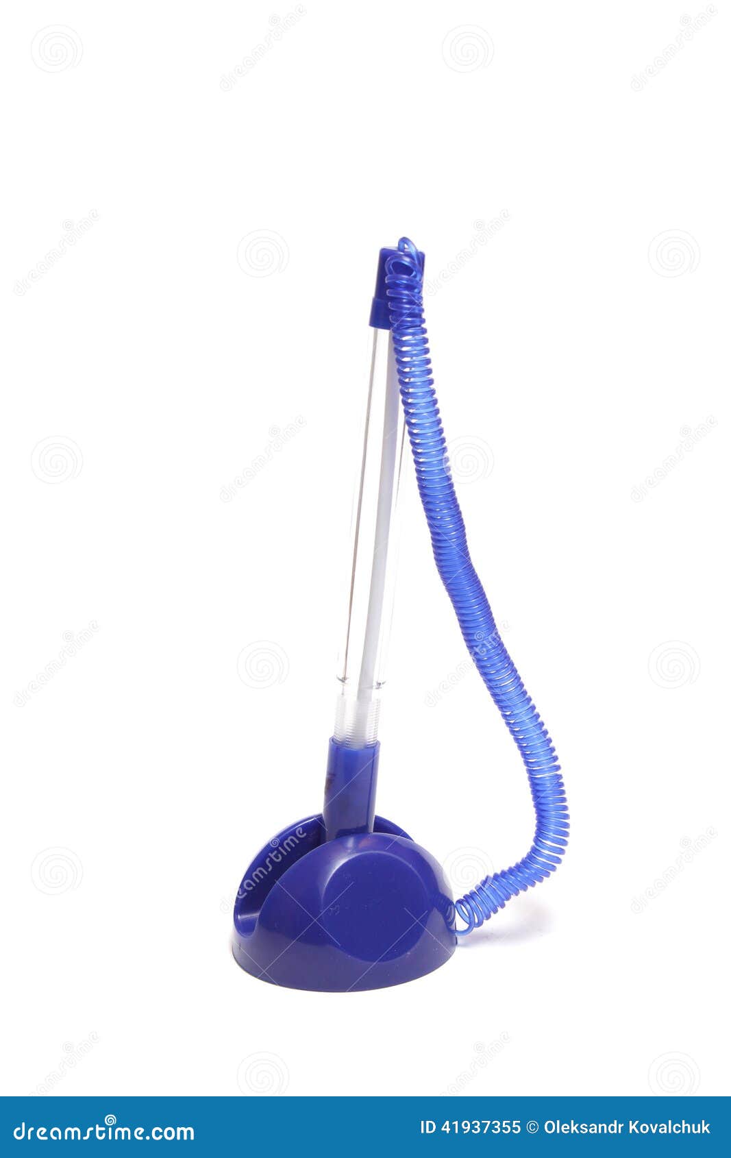 Blue office pen holder stock image. Image of pencil, white - 41937355