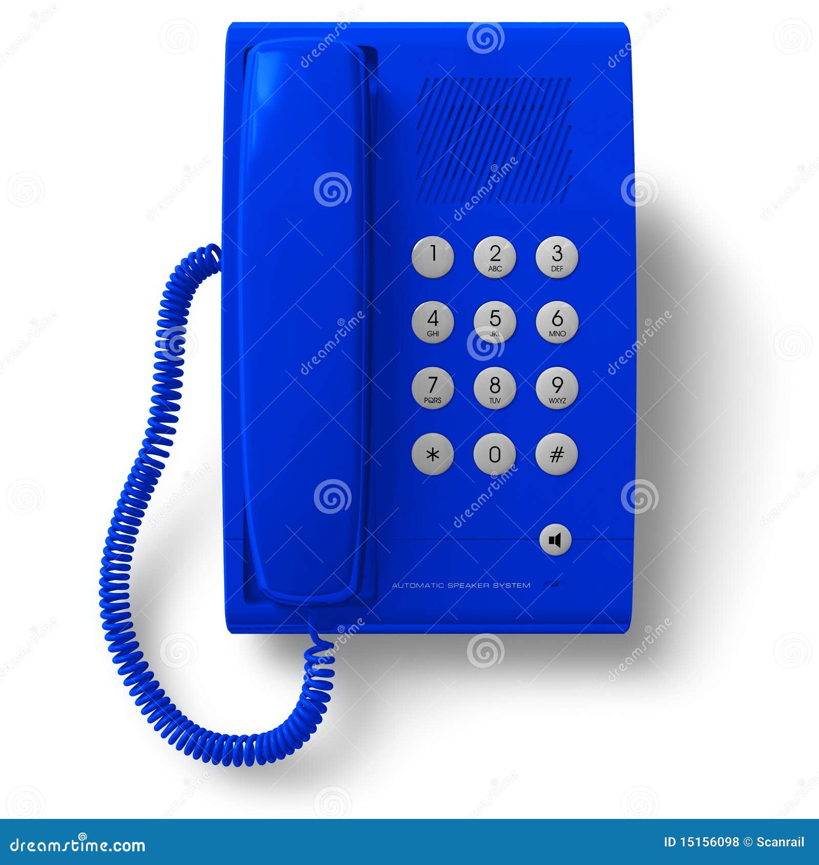 Blue office phone stock illustration. Illustration of connection - 15156098