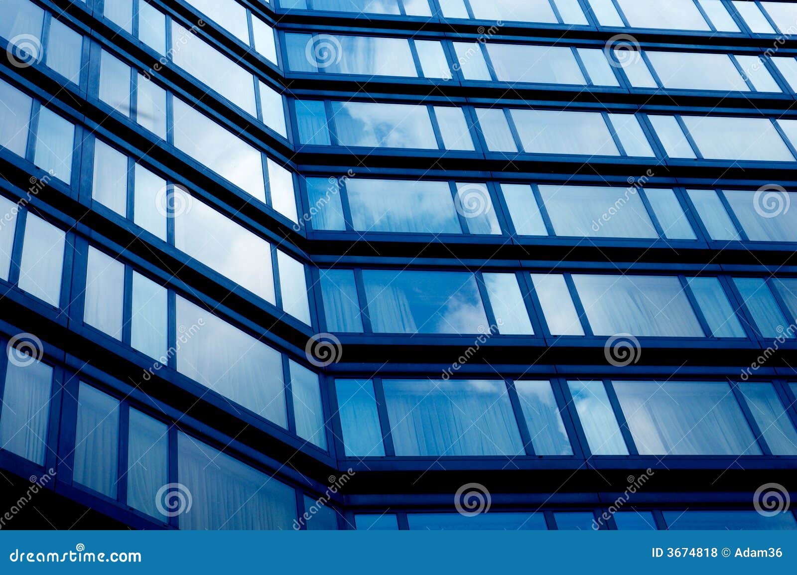 Blue office windows stock photo. Image of construct, protection - 3674818