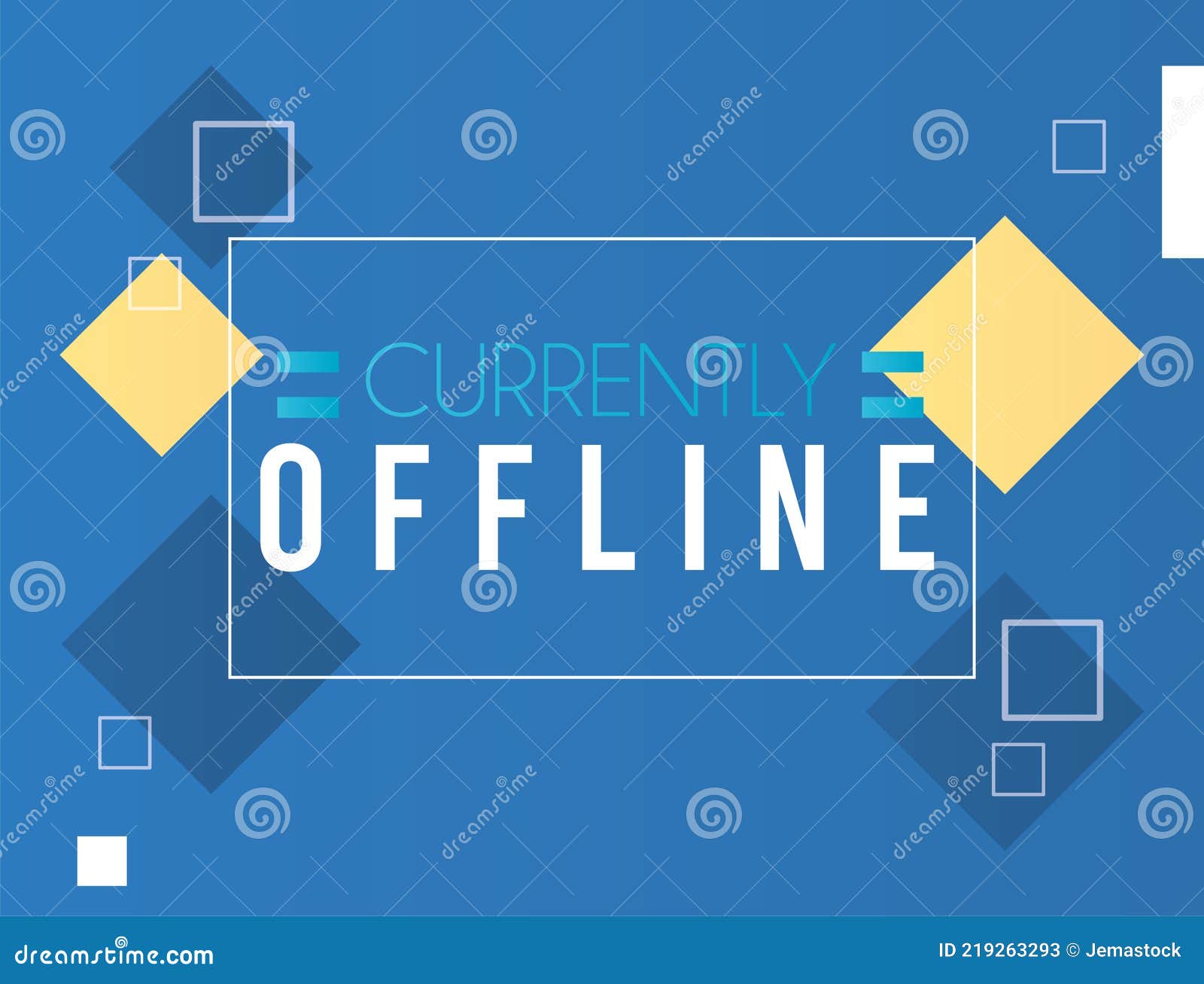 Blue offline template stock vector. Illustration of colorful - 219263293
