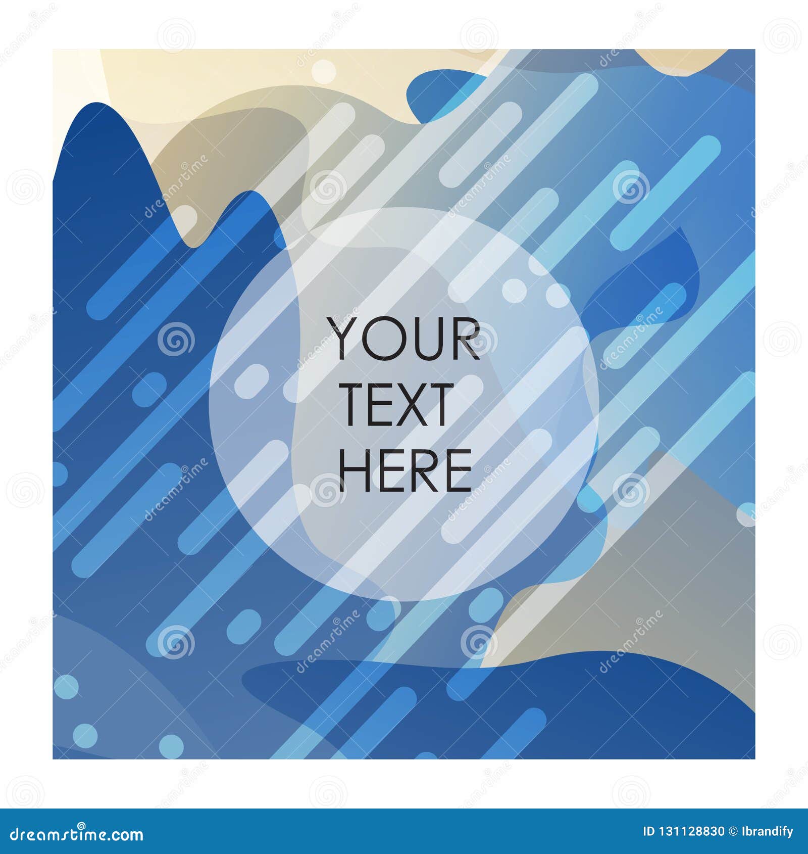 Blue and Offwhite Colour Background with Typography Vector Stock Vector ...