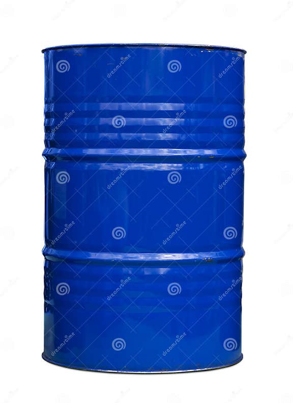 Blue oil barrel stock photo. Image of container, storage - 15091830