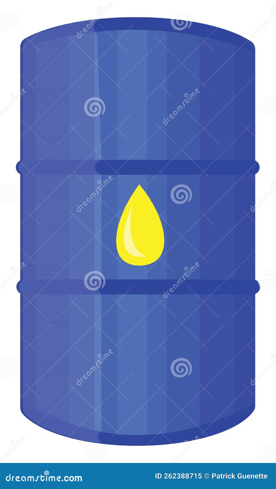 Blue oil barrel, icon stock vector. Illustration of market - 262388715