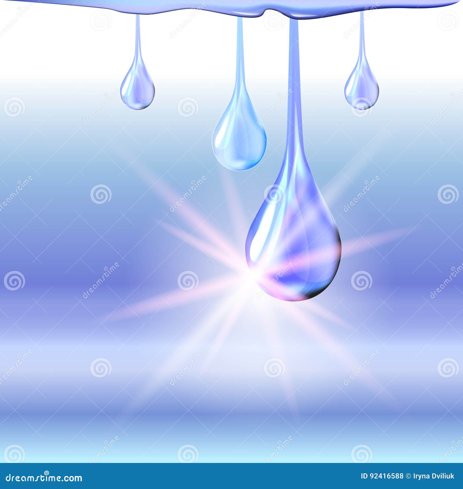 Blue Oil Drops Shiny Sparkles Stock Vector - Illustration of bright ...