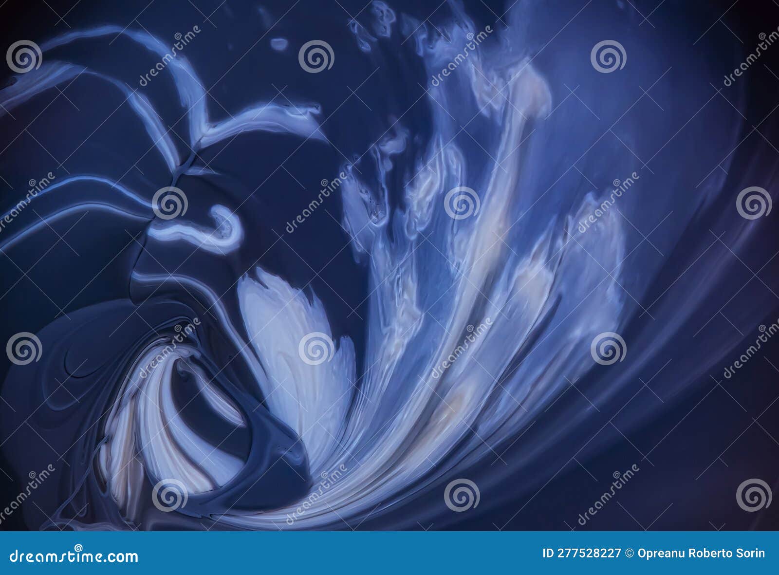 Blue oil paint abstract stock illustration. Illustration of colorful ...