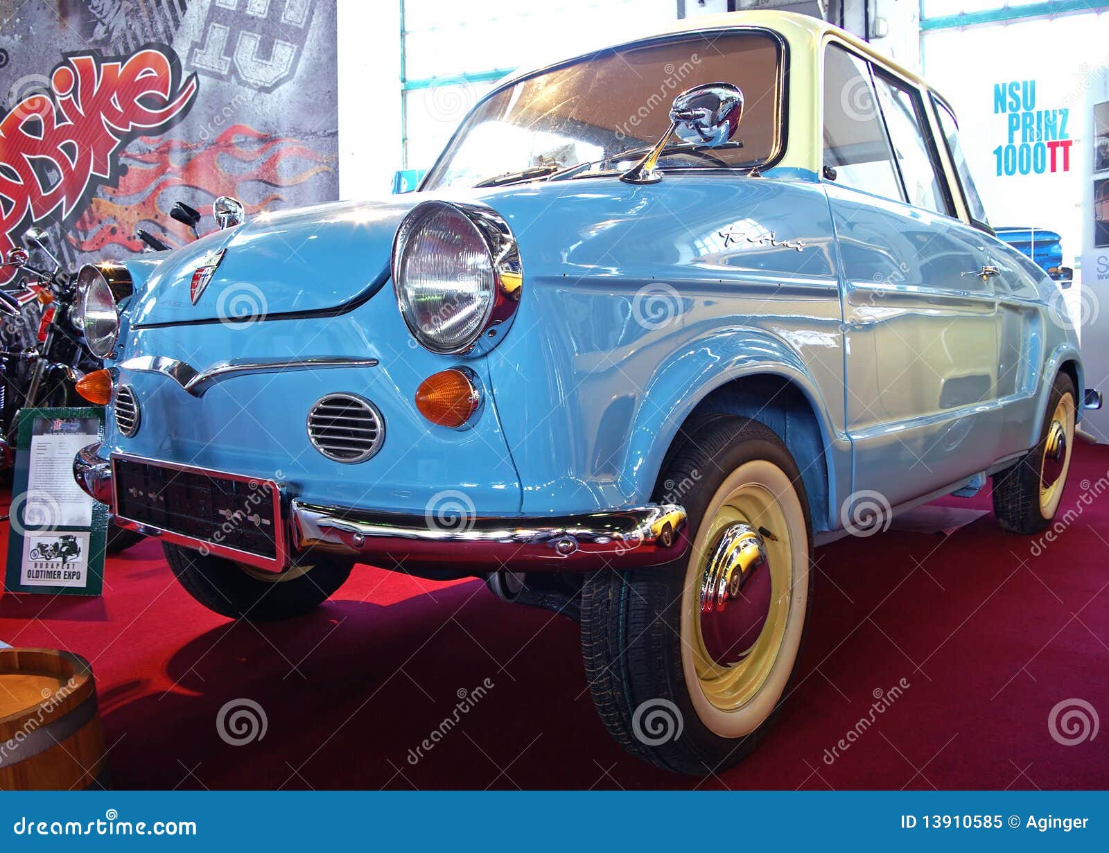 Blue old-timer NSU Prinz editorial image. Image of bright - 13910585