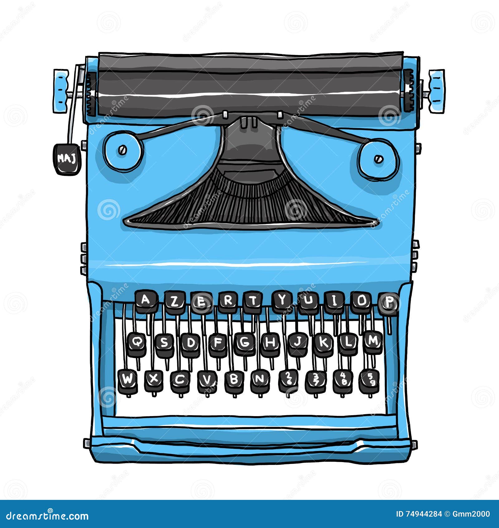 Typewriter, Hand Draw Vector. | CartoonDealer.com #115892446