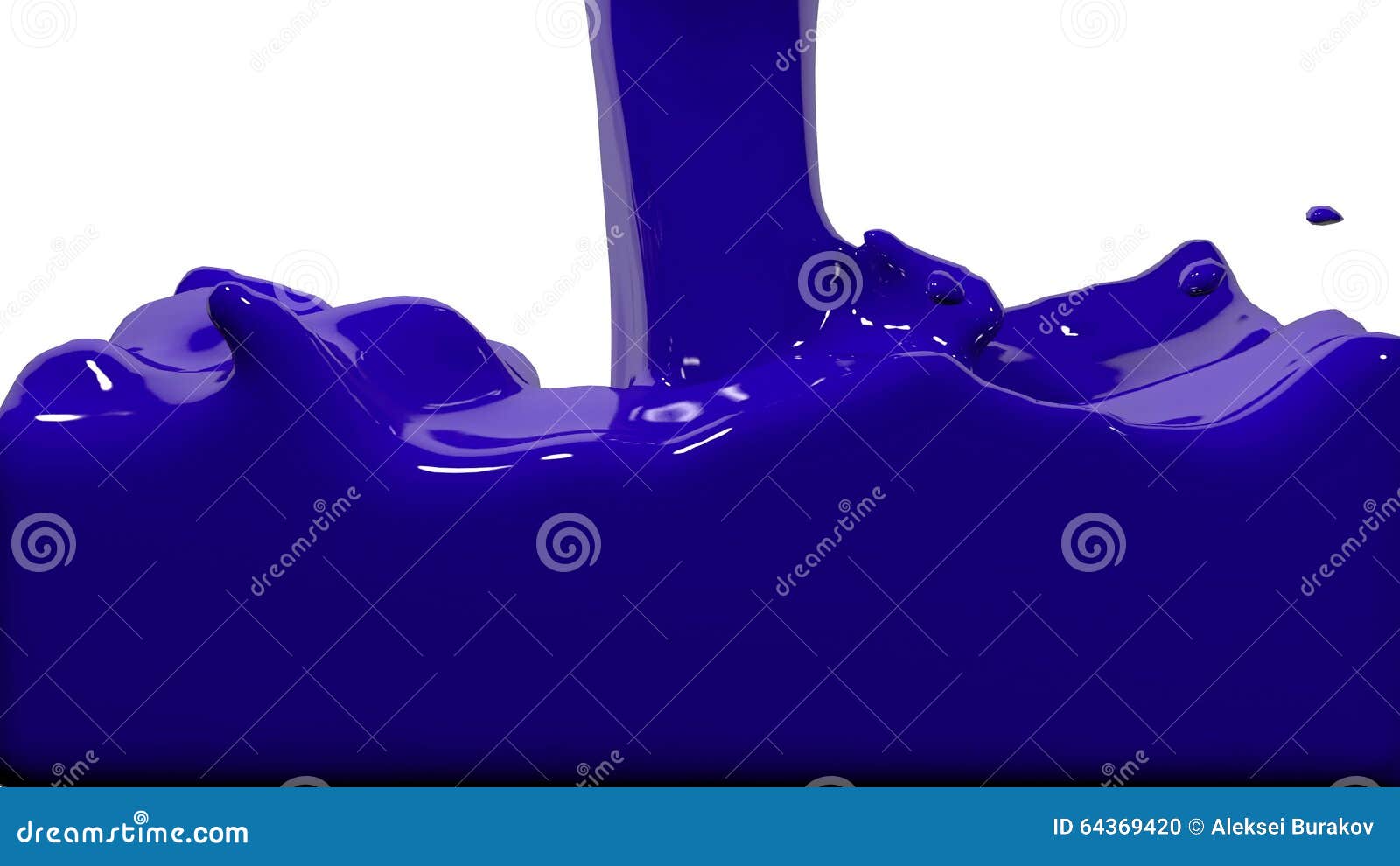 Blue Opaque Liquid Fills Up Screen, Isolated on White Full HD Stock ...