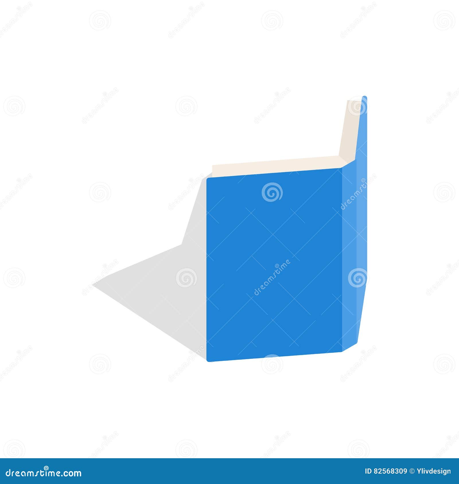 Blue Open Book Cover Icon, Isometric 3d Style Stock Vector ...