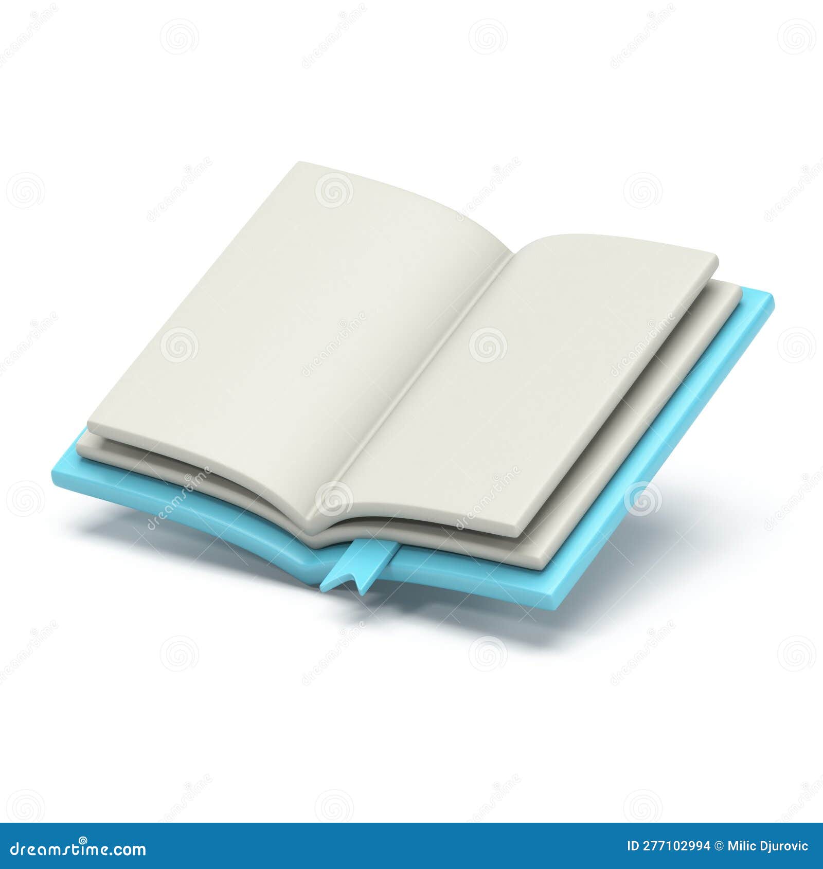 Blue open book icon 3D stock illustration. Illustration of concept ...