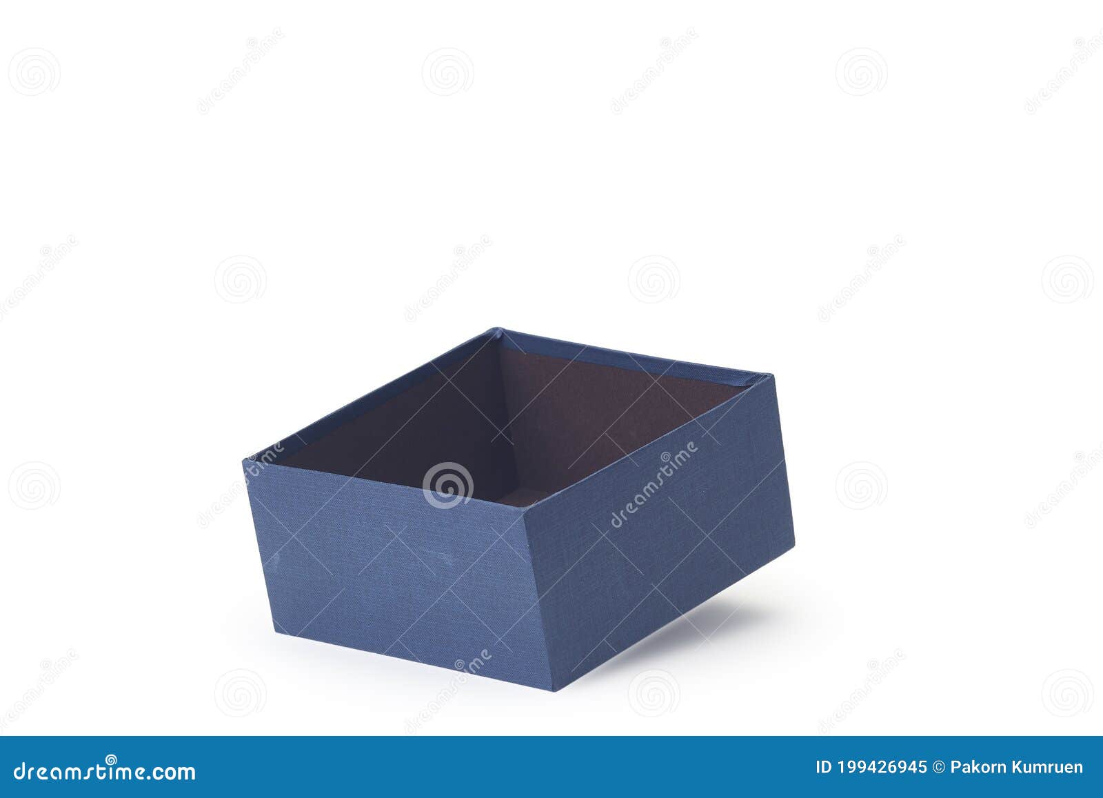 Blue Open Empty Gift Box on White Stock Image - Image of anniversary ...