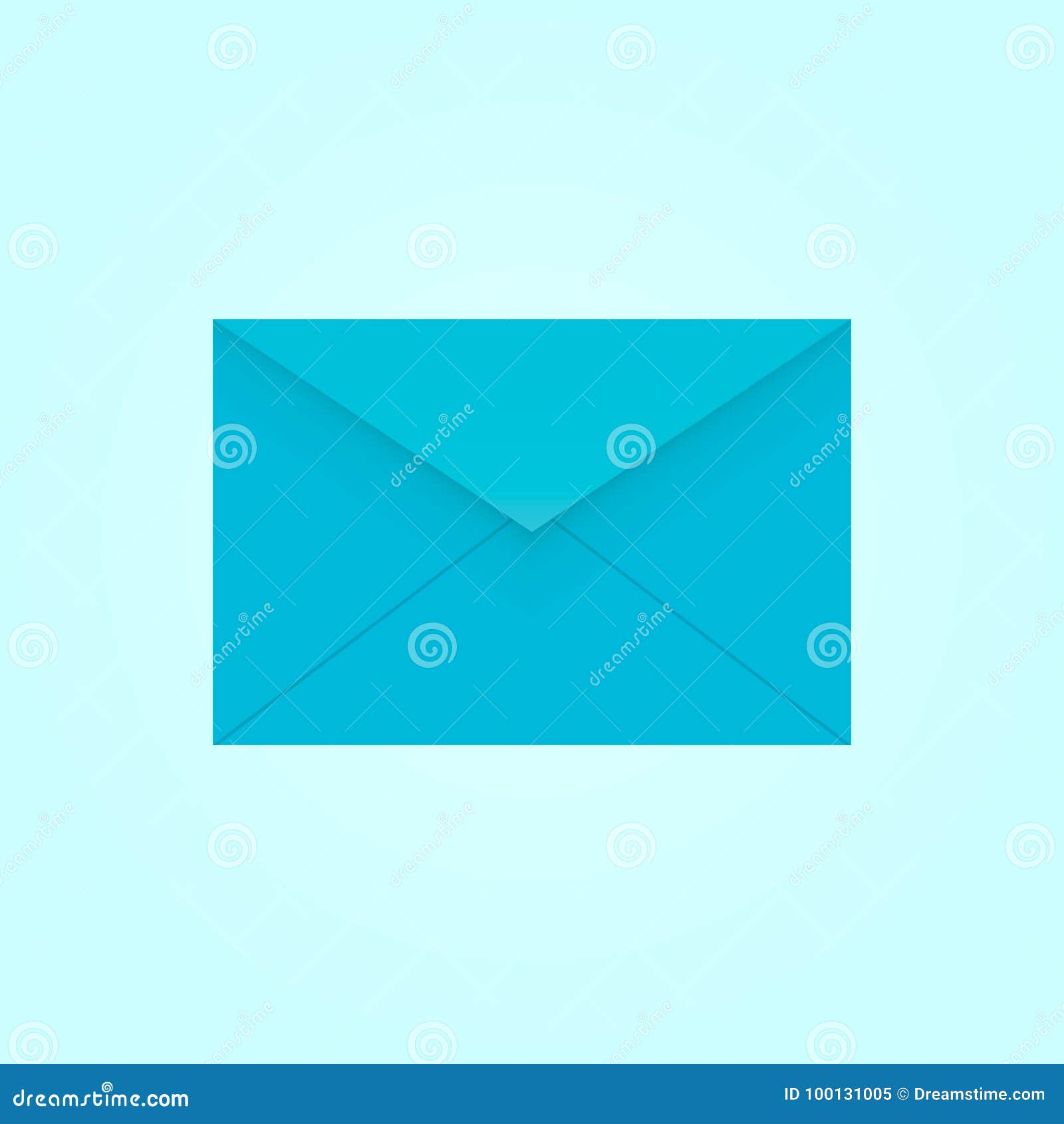 Blue open envelope stock vector. Illustration of open - 100131005
