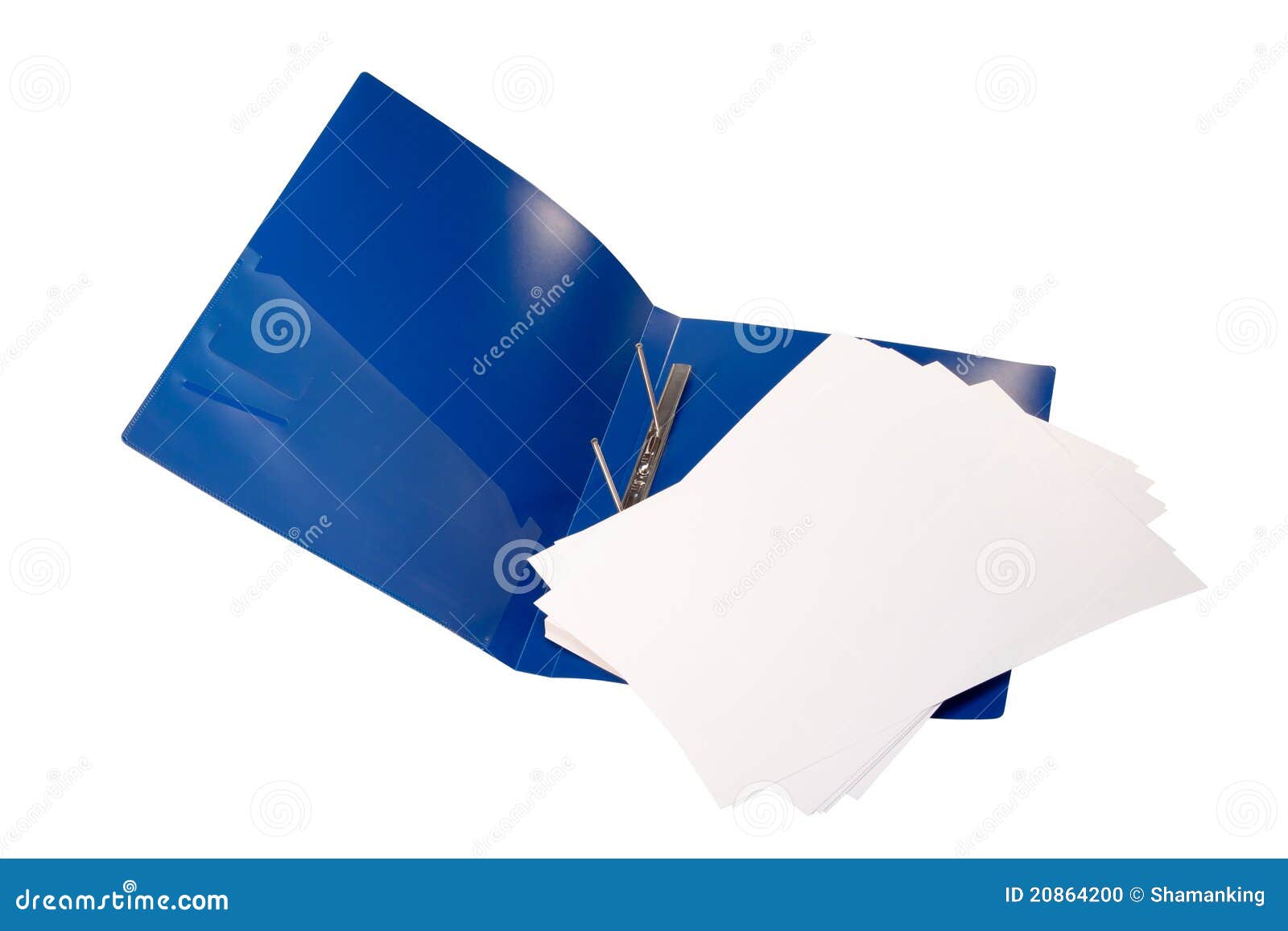 Blue open folder stock photo. Image of information, stationery - 20864200