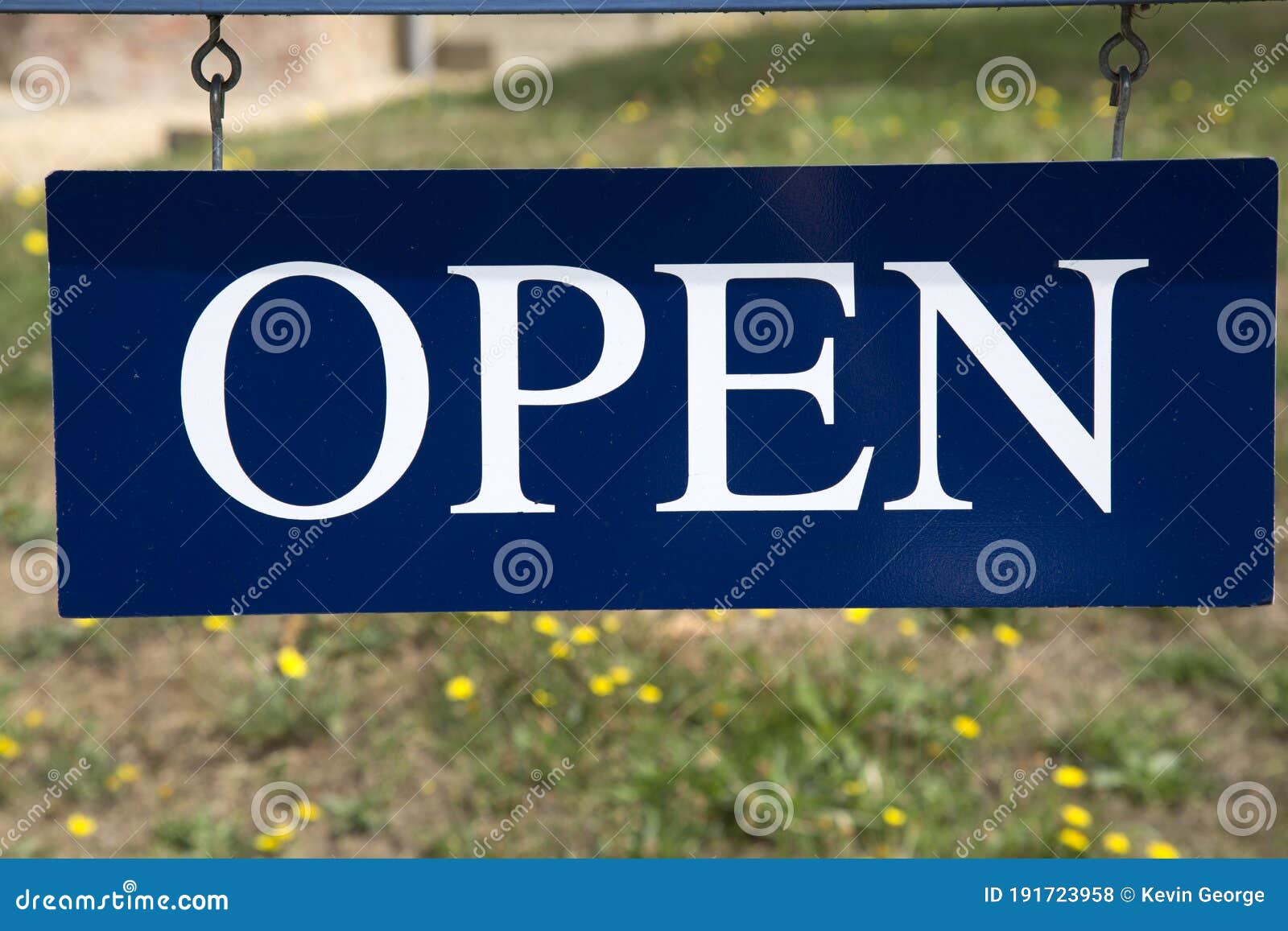 Blue Open Sign stock photo. Image of idea, rural, open - 191723958