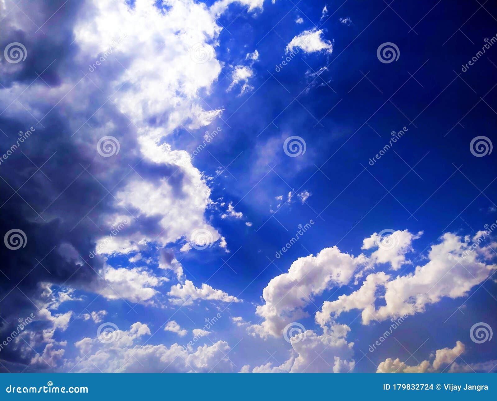 Blue Open Sky with Clouds Looks Amazing. Stock Photo - Image of daytime ...