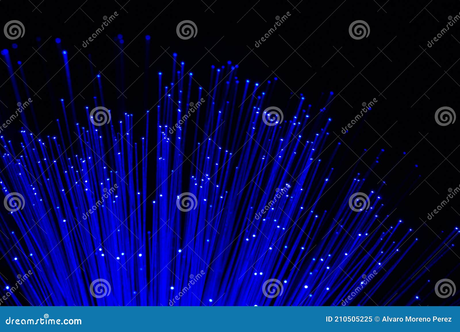 Blue optical fiber stock image. Image of communication - 210505225