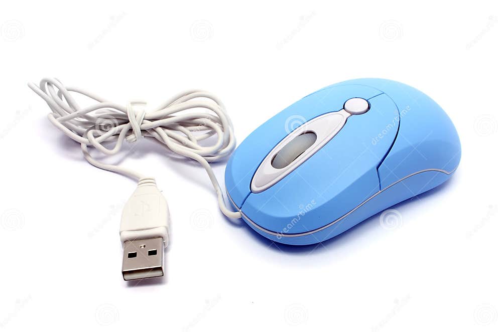 Blue Optical Mouse stock image. Image of click, connection - 7648857