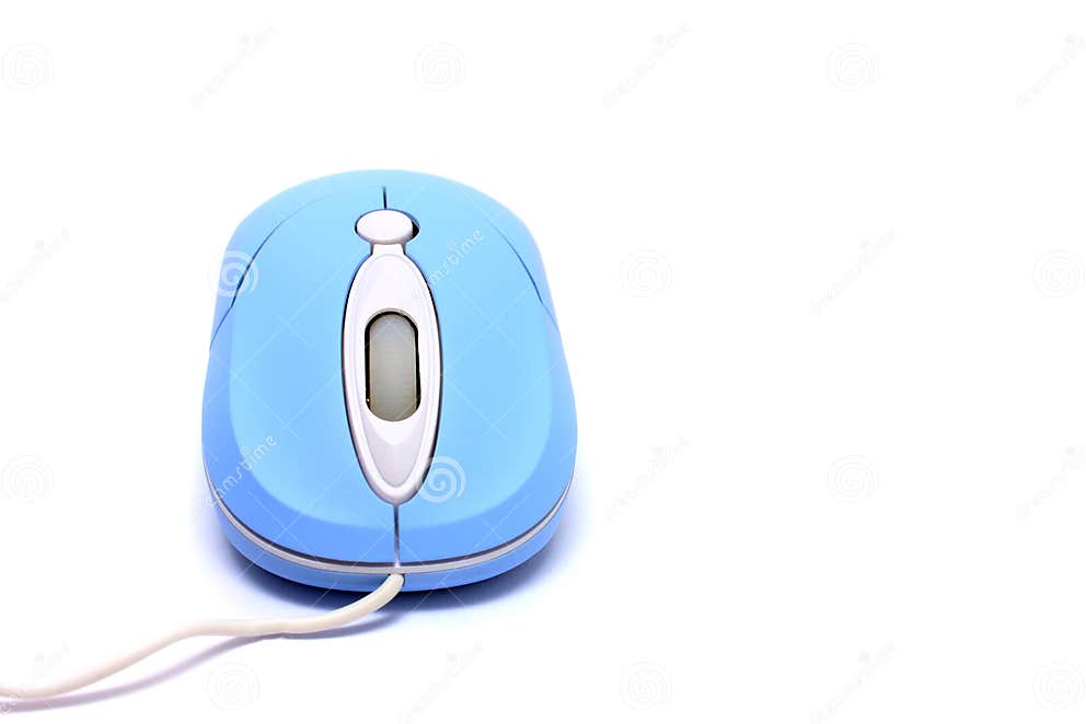 Blue Optical Mouse stock image. Image of wheel, connected - 7648937