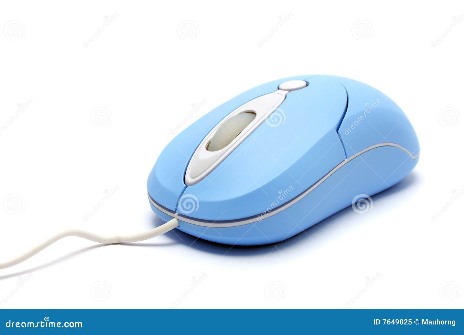 Blue Optical Mouse stock image. Image of white, cable - 7649025