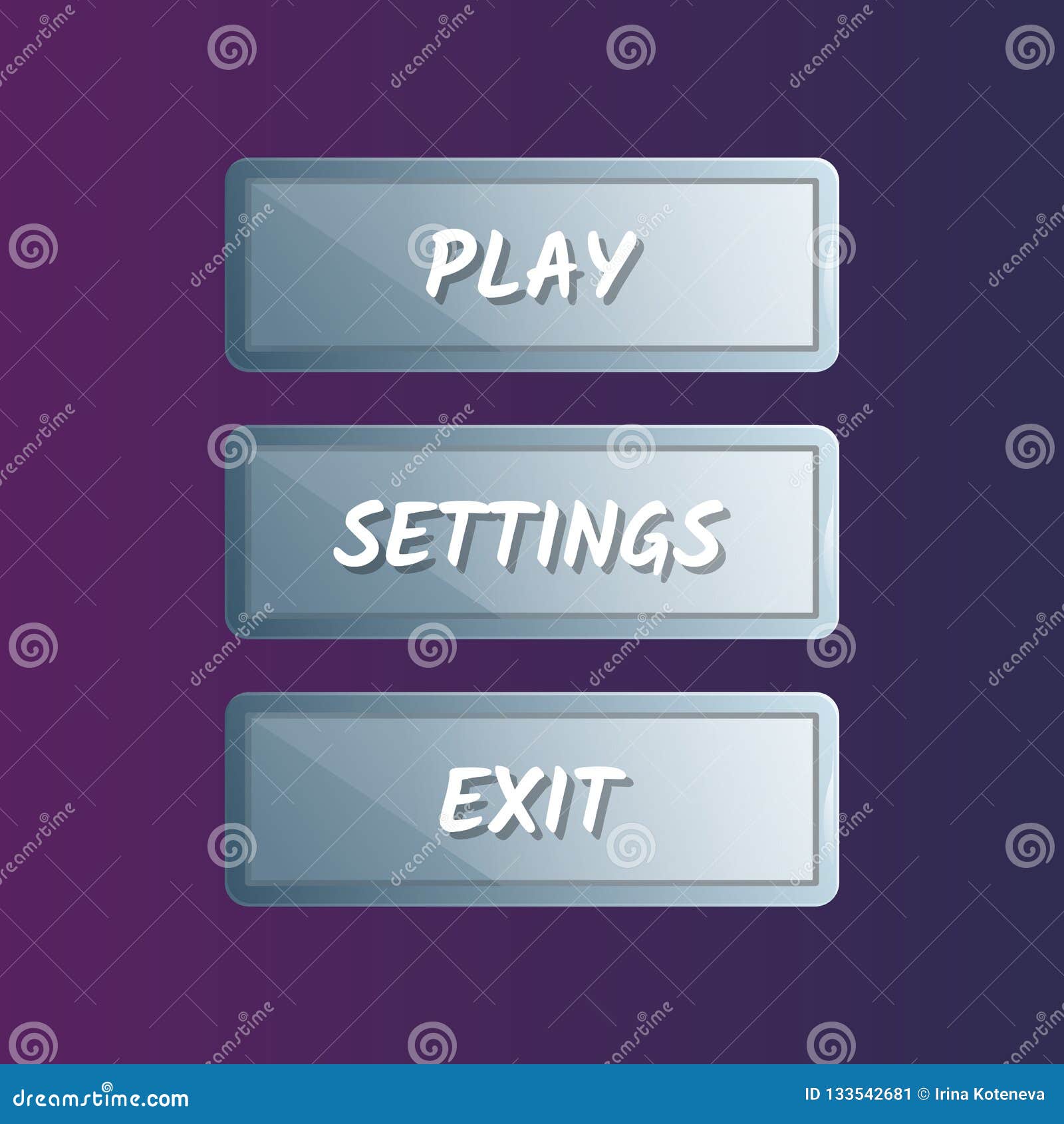 Blue Options Panel Settings Set Stock Illustration - Illustration of ...