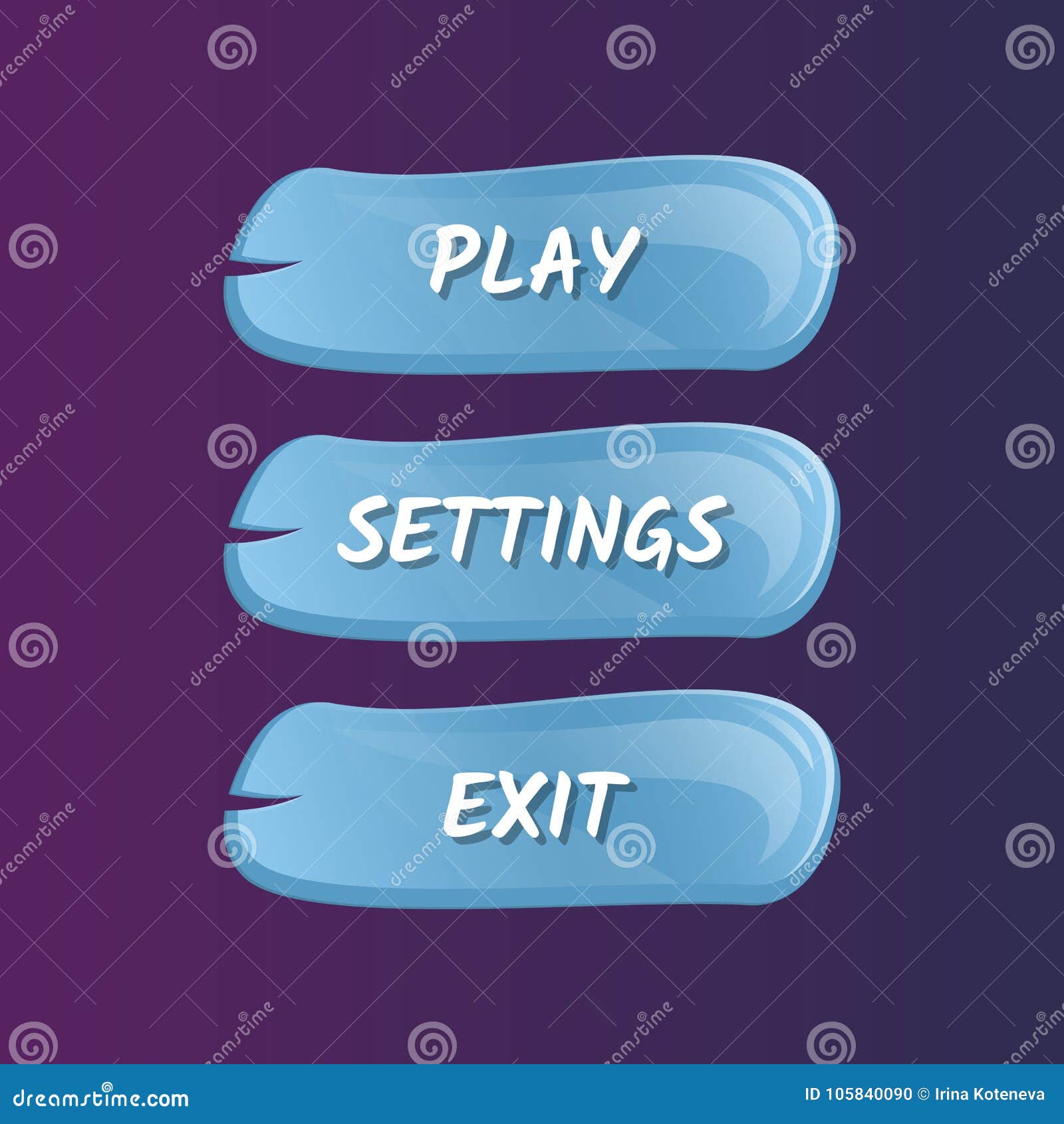 Blue Options Selection Windows Set Stock Vector - Illustration of ...