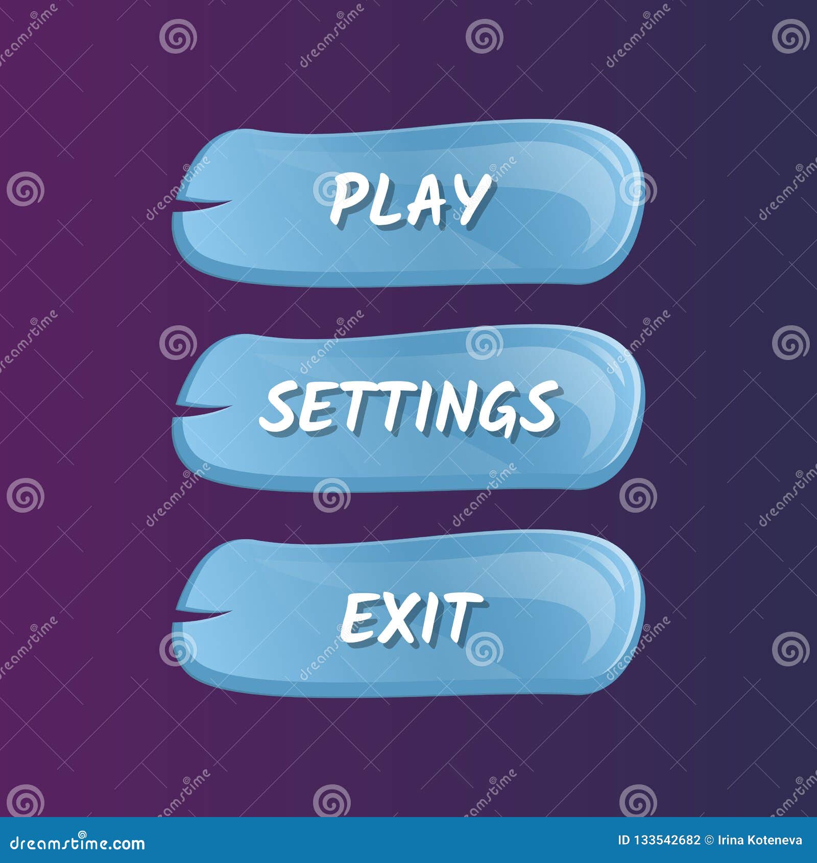 Blue Options Selection Windows Set Stock Illustration - Illustration of ...