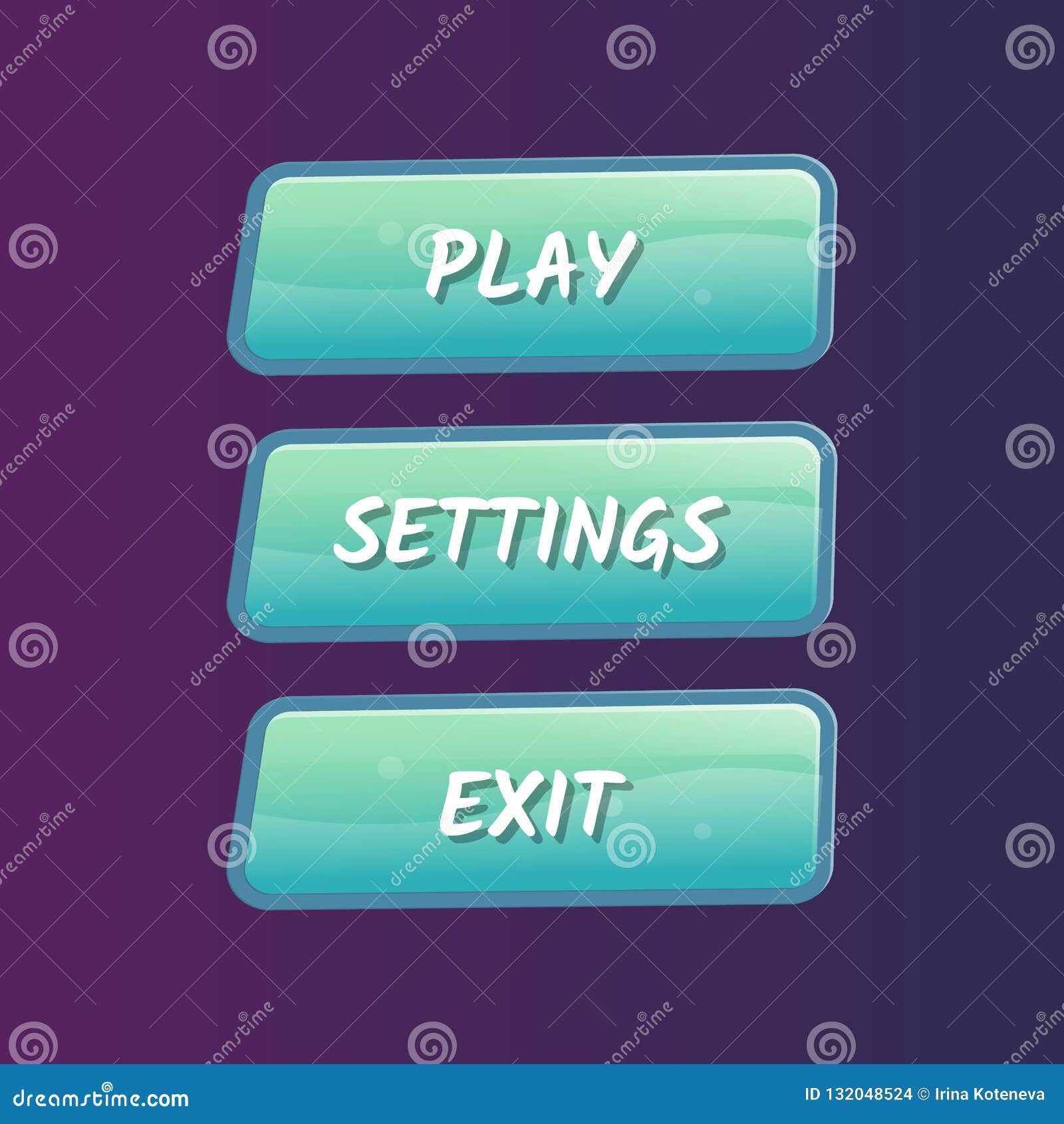 Blue Options Selection Windows Set Stock Illustration - Illustration of ...