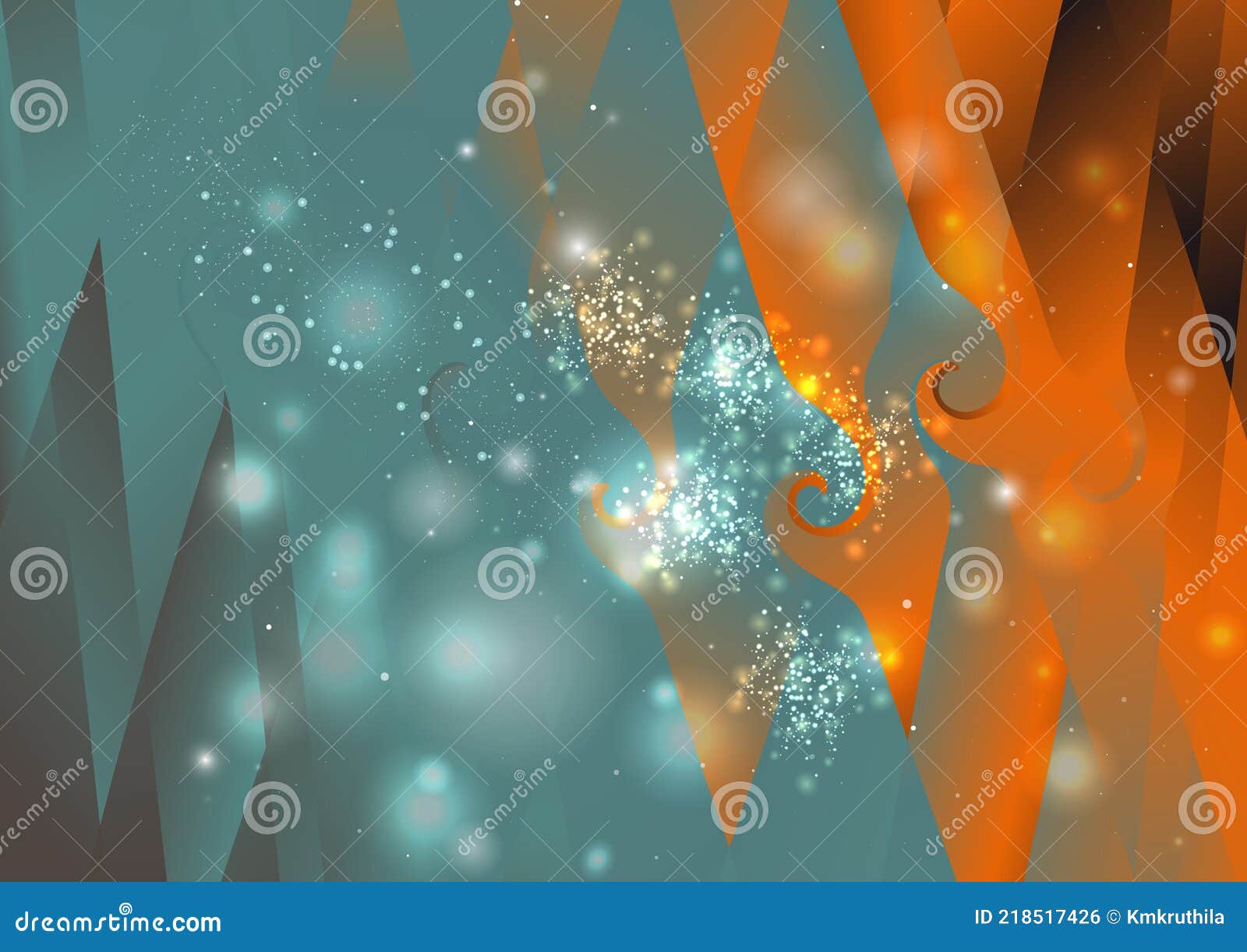 Blue and Orange Abstract Graphic Background Vector Stock Vector ...