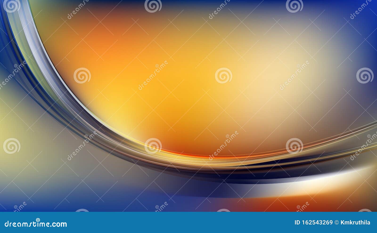 Blue and Orange Abstract Wave Background Vector Image Stock Vector ...
