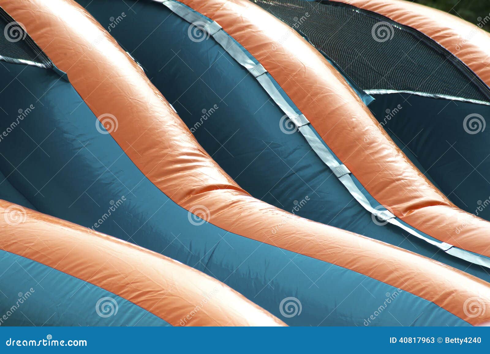 Blue and Orange Blow-up Slide Stock Image - Image of kids, blue: 40817963