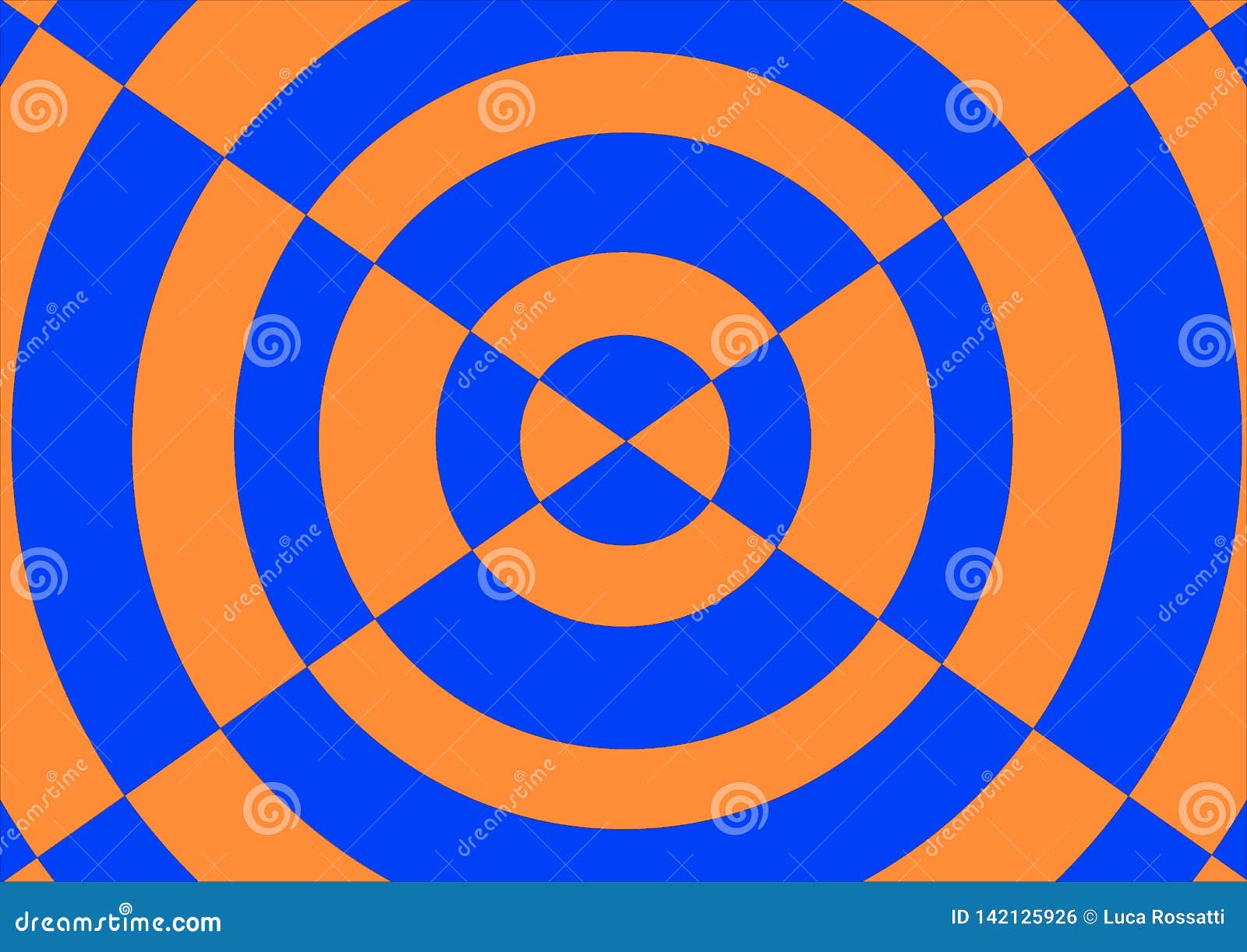 Blue and Orange Circle Background Stock Illustration - Illustration of ...