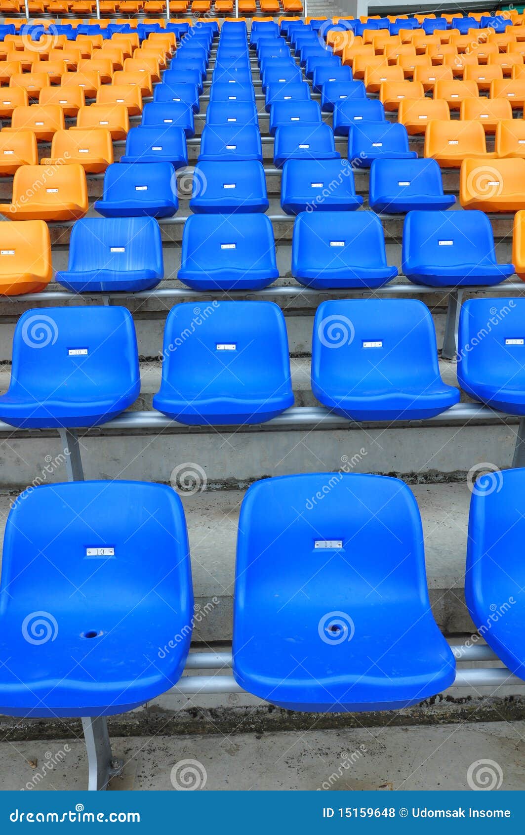 Blue and orange color seat stock photo. Image of letter - 15159648