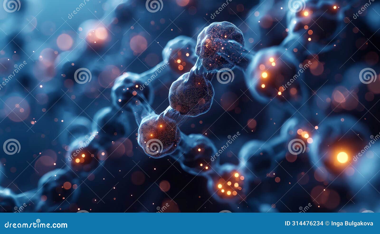 Molecular Structure in Microscope As Medical Background Stock ...