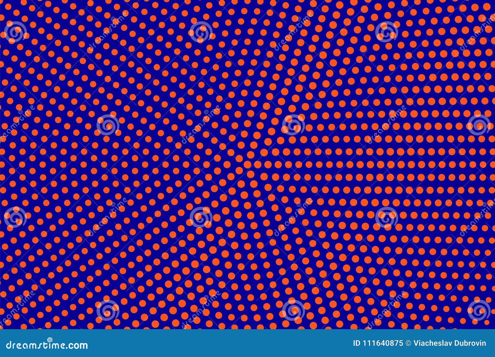 Blue Orange Dotted Halftone. Diagonal Oversized Dotted Gradient Stock ...