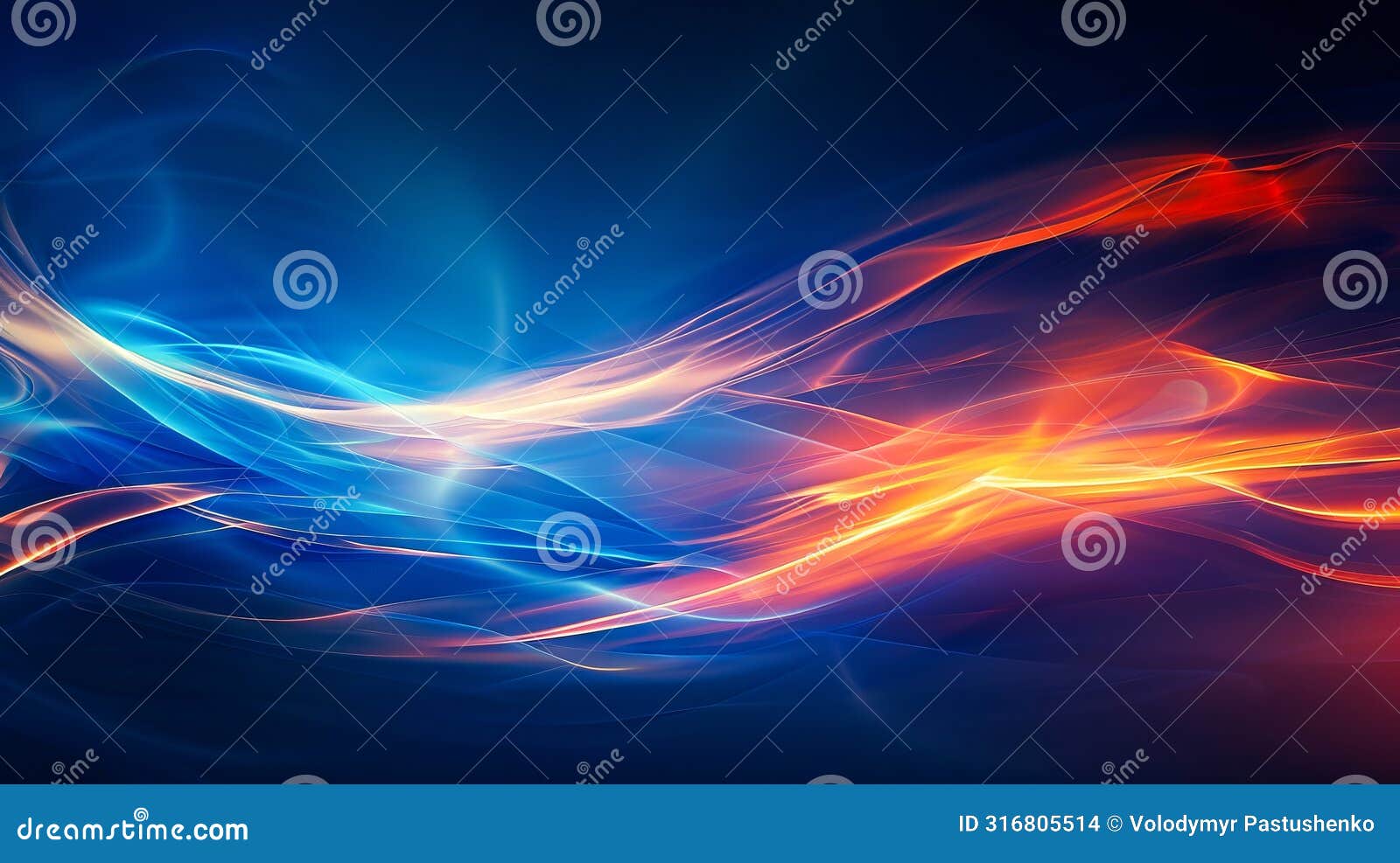 A Blue and Orange Fire Background Stock Photo - Image of colorfulness ...