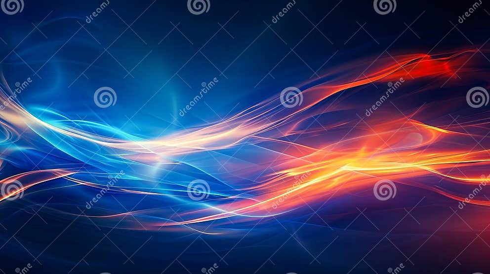 A Blue and Orange Fire Background Stock Photo - Image of colorfulness ...