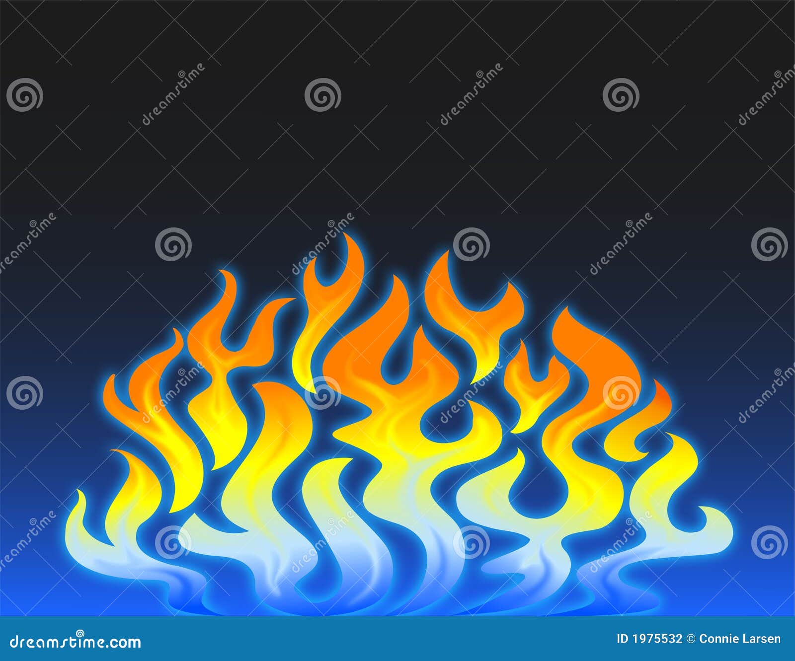 Blue and Orange Flame Background Stock Illustration - Illustration of ...