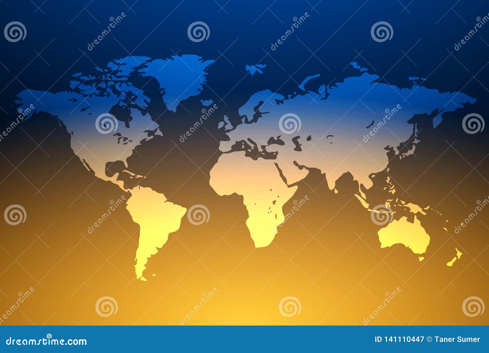 Blue and Orange Global Map Background, Vector Stock Vector ...