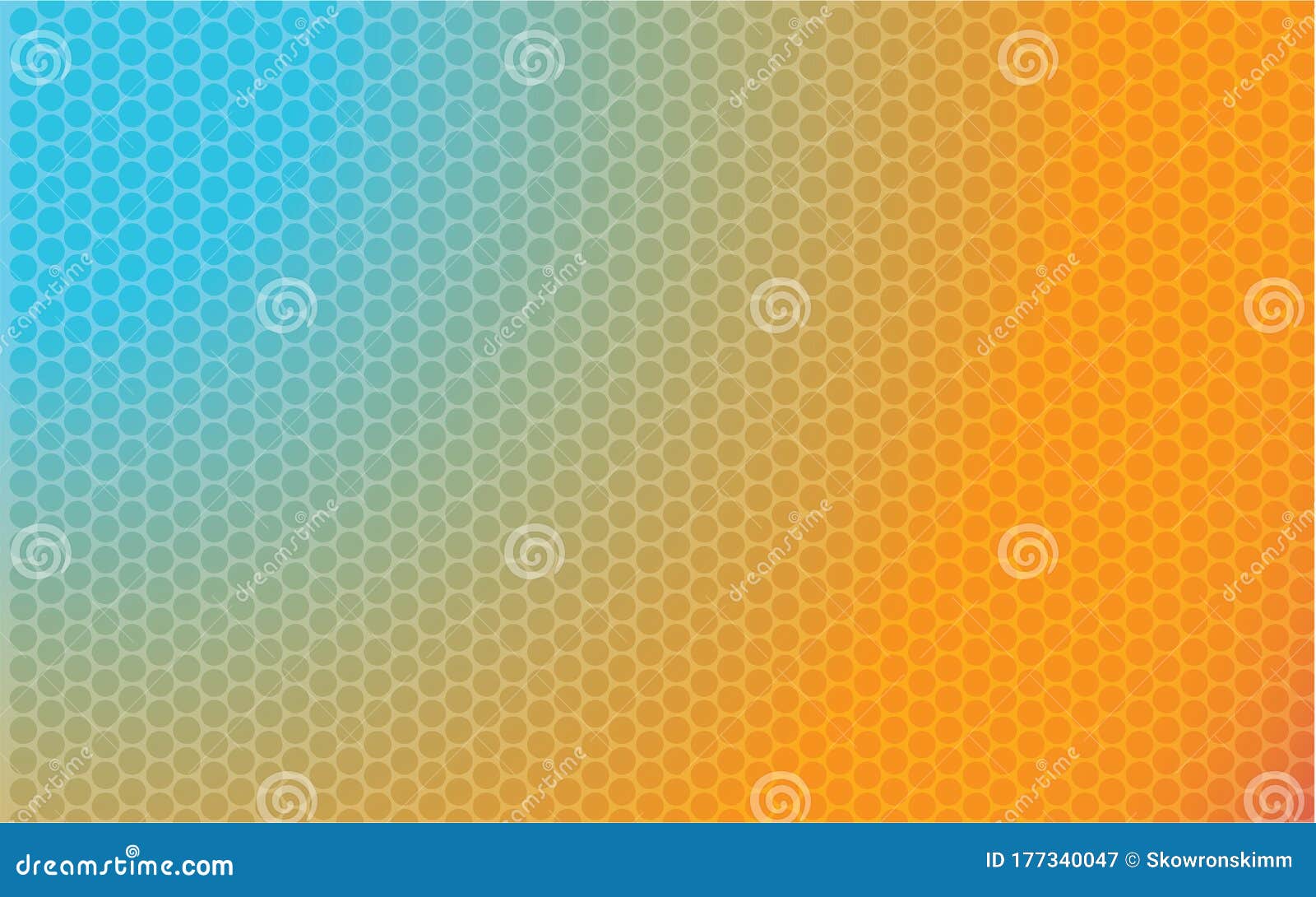 Blue-orange Gradient Abstract Background with Dots. Dotted Vector ...