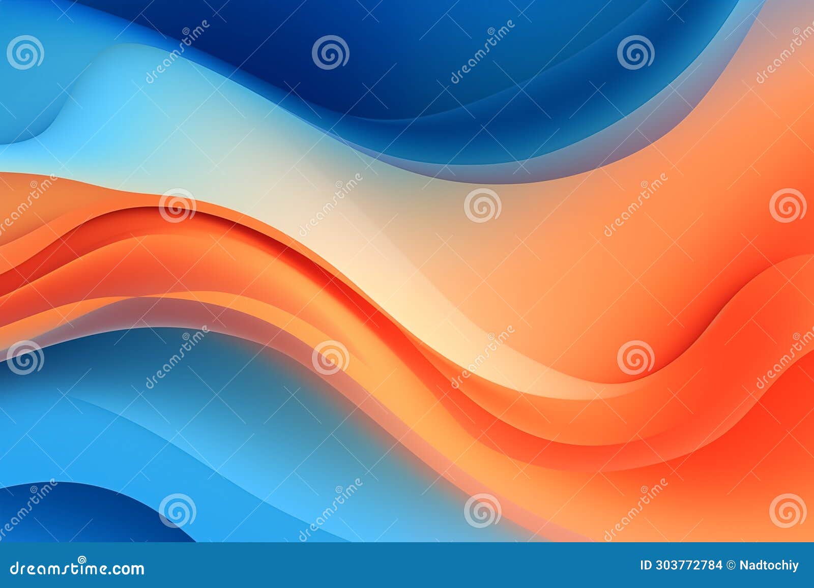 Blue and Orange Gradient Dynamic Fluid Background Stock Illustration - Illustration of backdrop ...