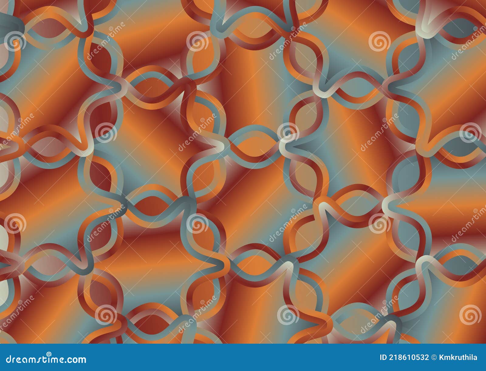 Blue and Orange Gradient Ornament Pattern Background Illustration Stock ...