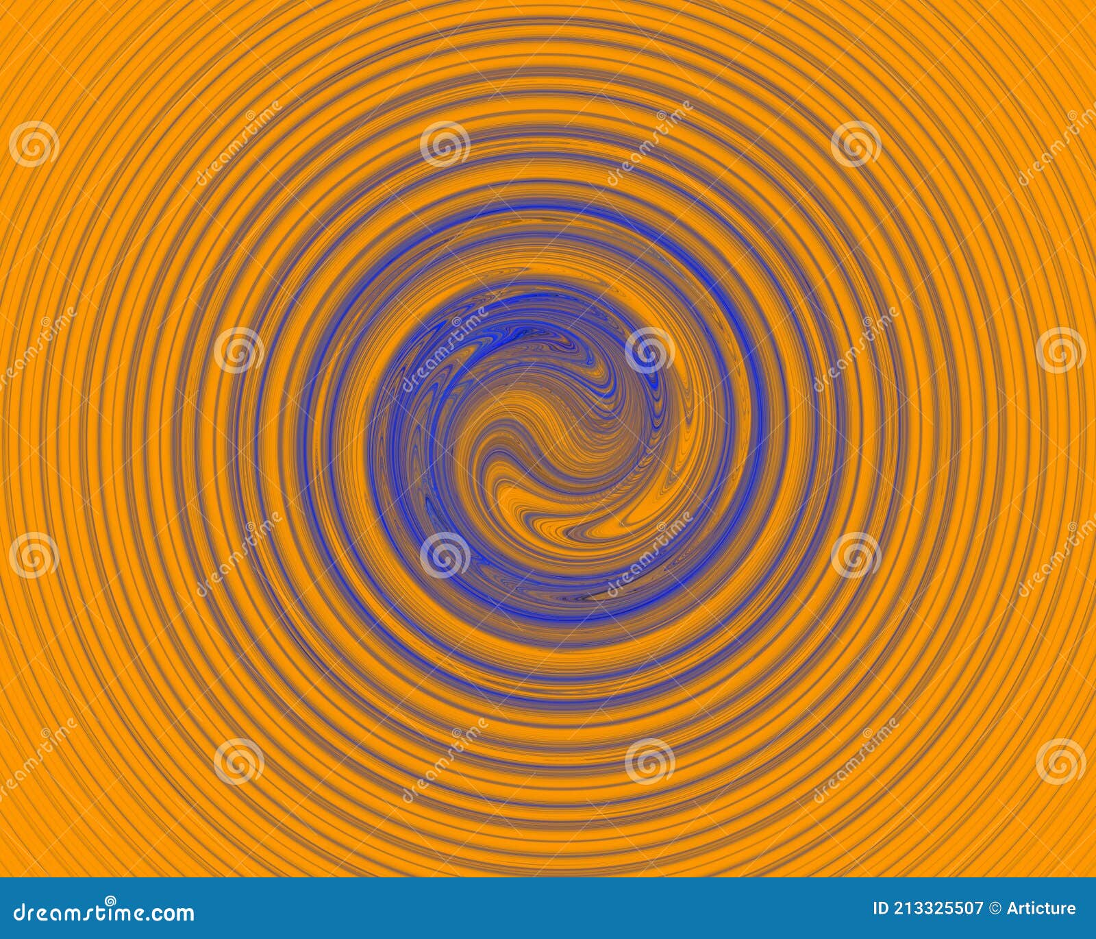 Blue and Orange Mesmerizing Vortex or Maelstrom. Stock Illustration ...