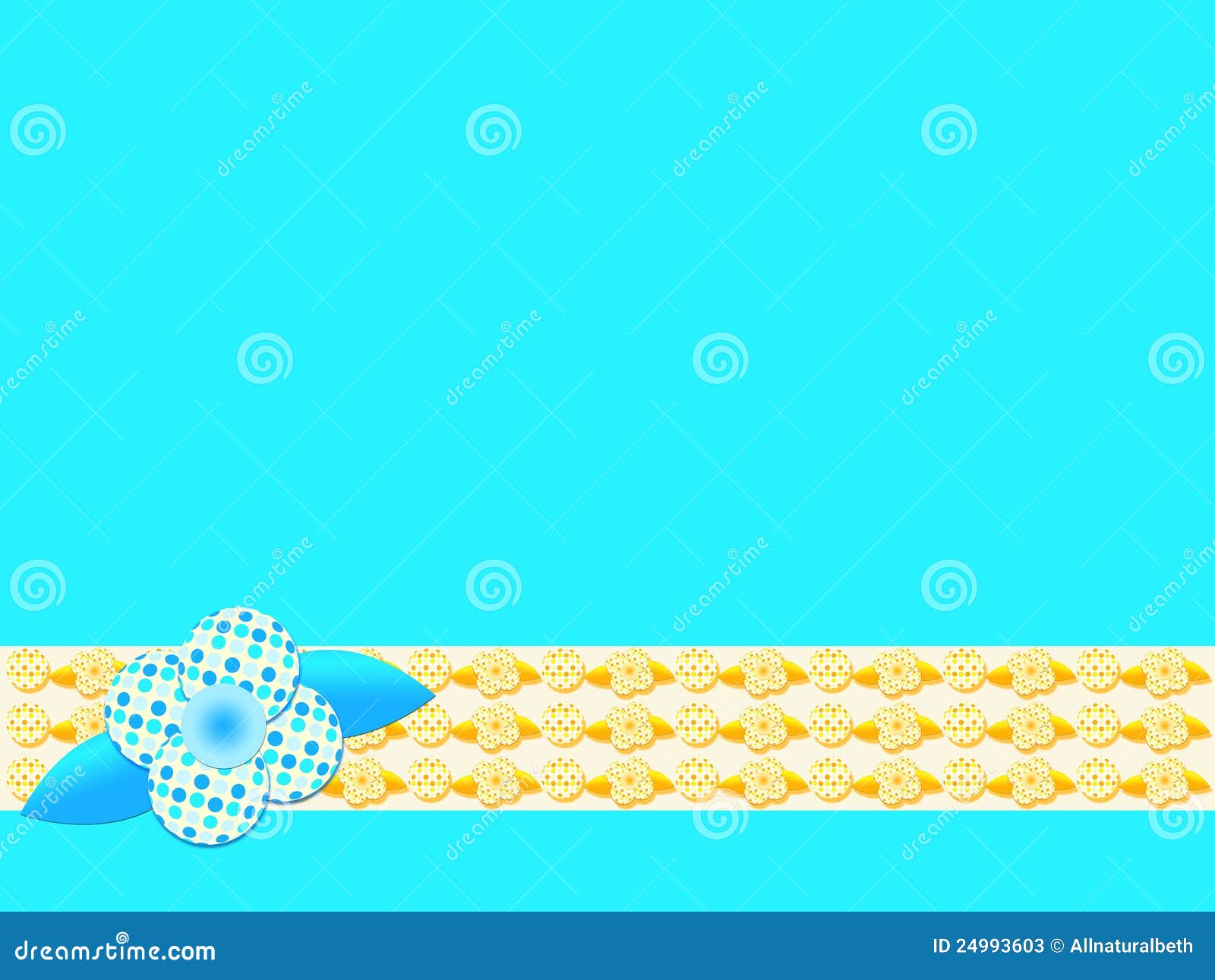 Blue and Orange Retro Flower Background Stock Illustration ...