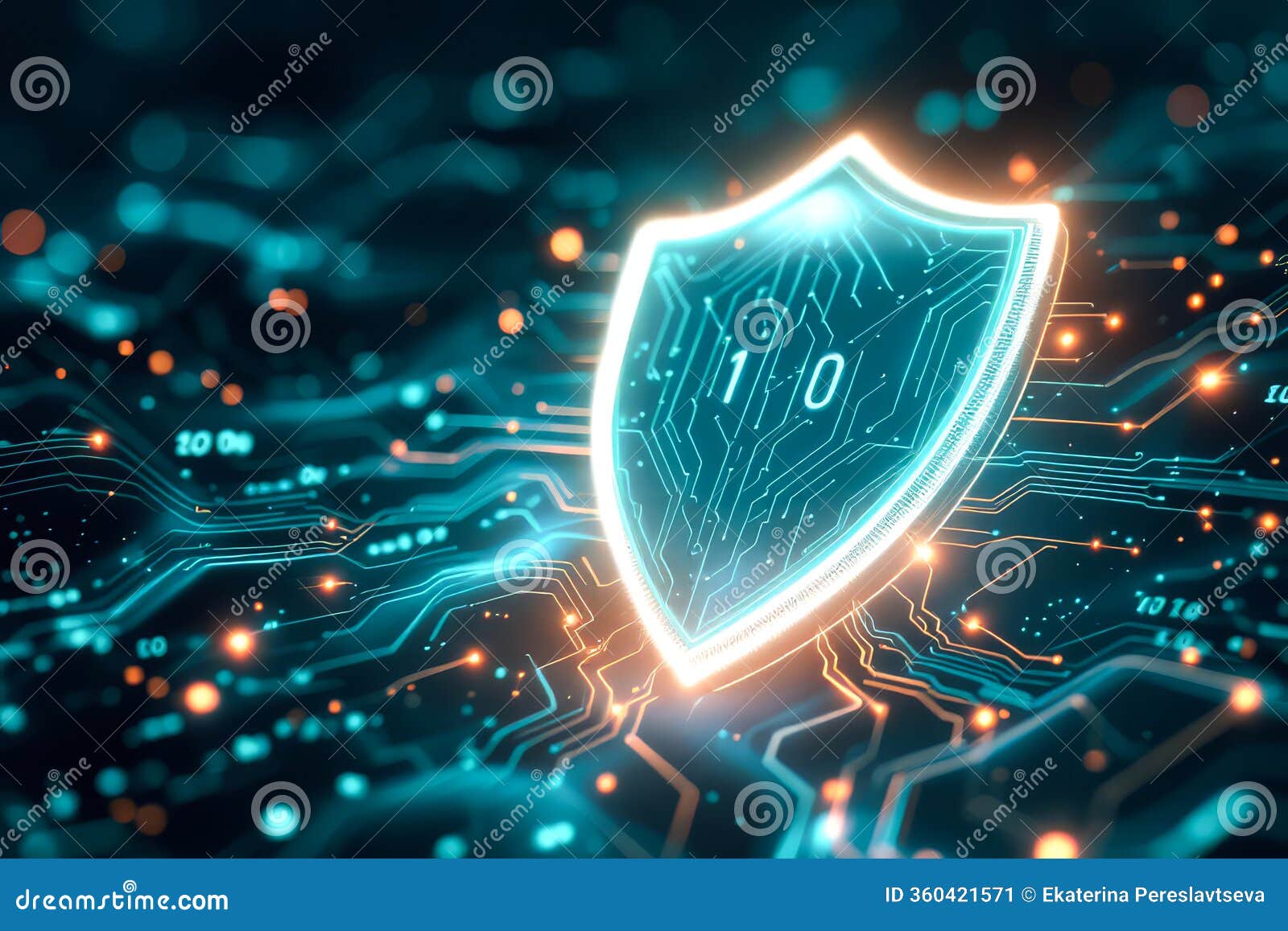 Blue and Orange Shield with the Number 10 on it Stock Image - Image of ...