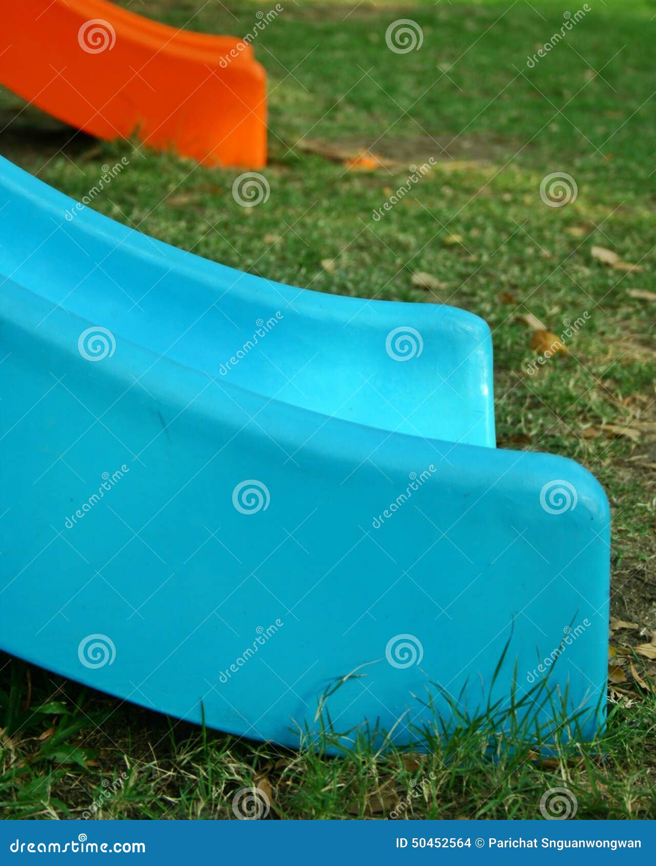 Blue and Orange Slide stock photo. Image of slide, enjoy - 50452564