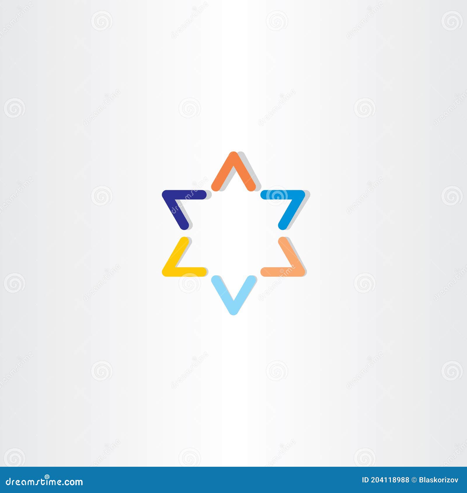 Blue orange star logo icon stock vector. Illustration of logo - 204118988