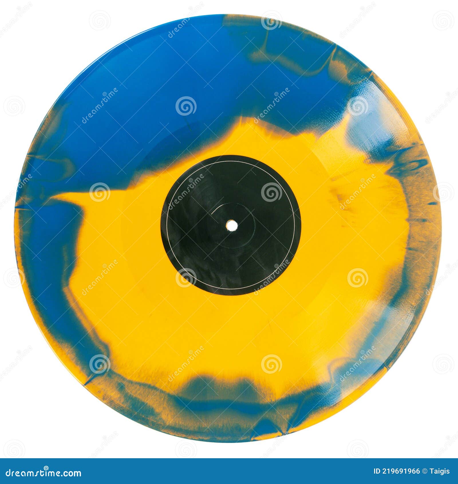 Blue and Orange Swirl Vinyl Record Stock Photo - Image of musical, play ...