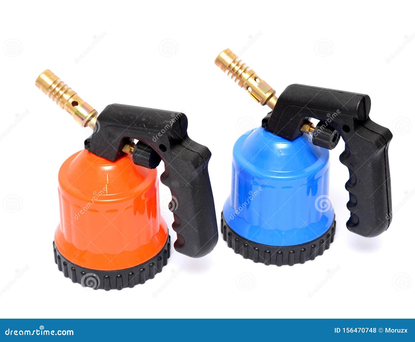 Blue and Orange Torch Burner Tool on White Stock Photo - Image of ...