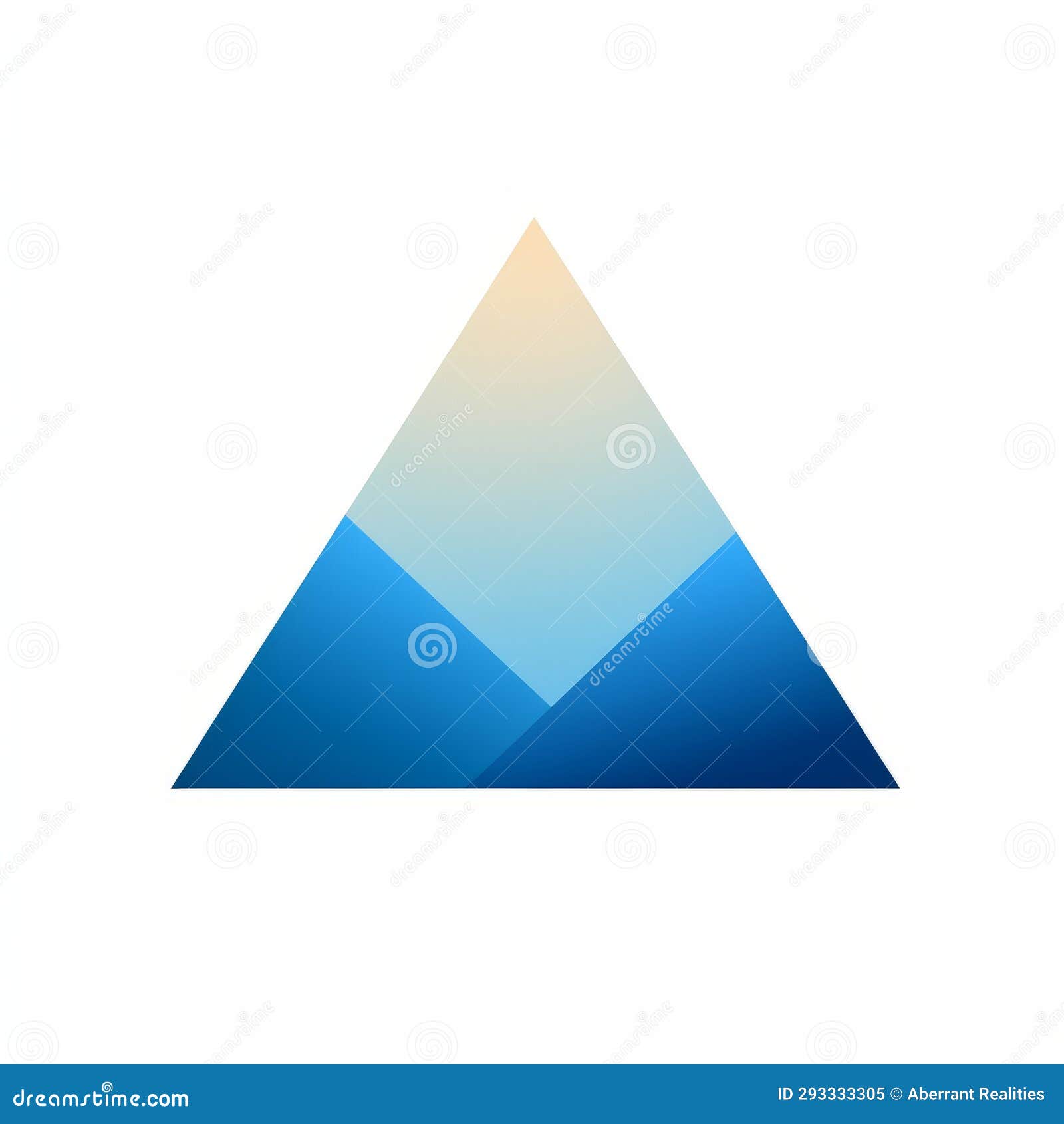 A Blue and Orange Triangle Logo on a White Background Stock ...